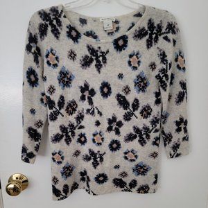 Club Monaco | Sweaters | Club Monaco Womens 34 Sleeve Floral Sweater ...